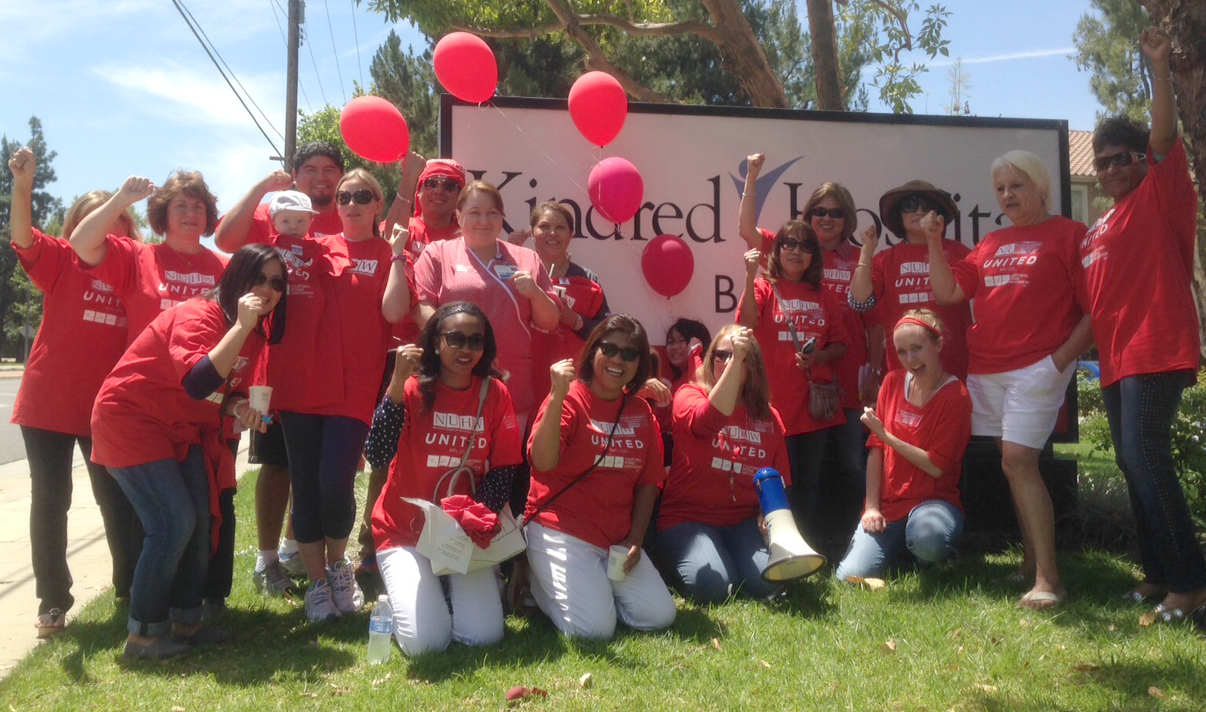 Kindred Brea workers hold rally to call for fair contract - National ...