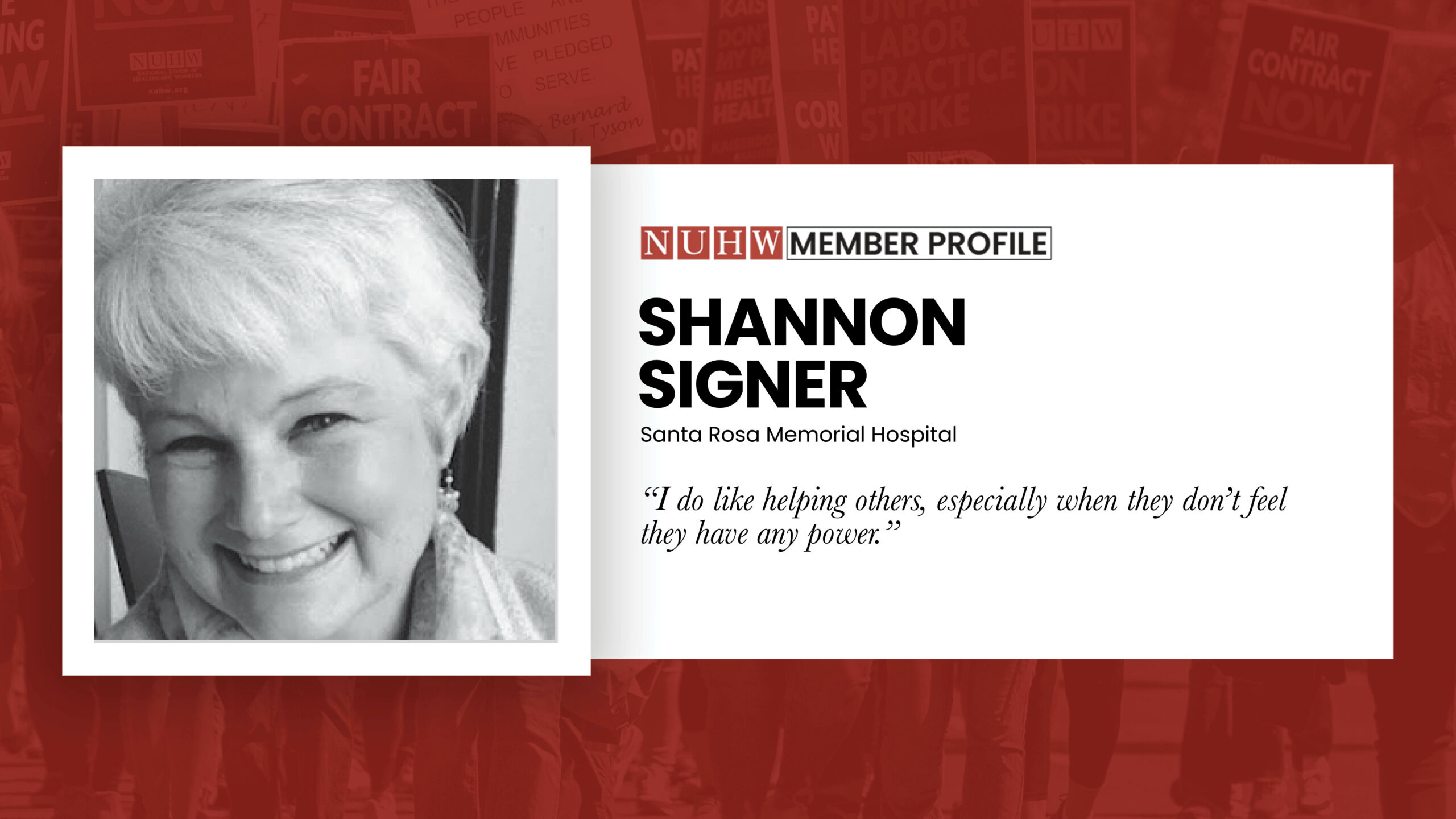 Nuestros miembros: Shannon Signer, Santa Rosa Memorial - National Union ...