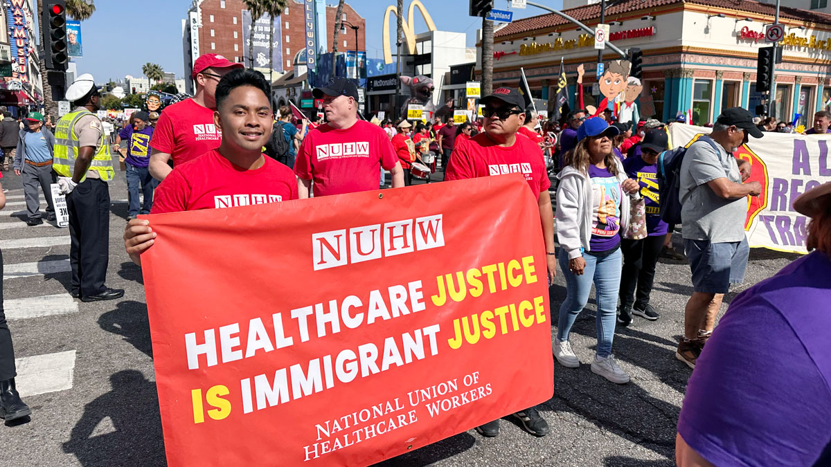 Celebrating May Day in Los Angeles - National Union of Healthcare Workers