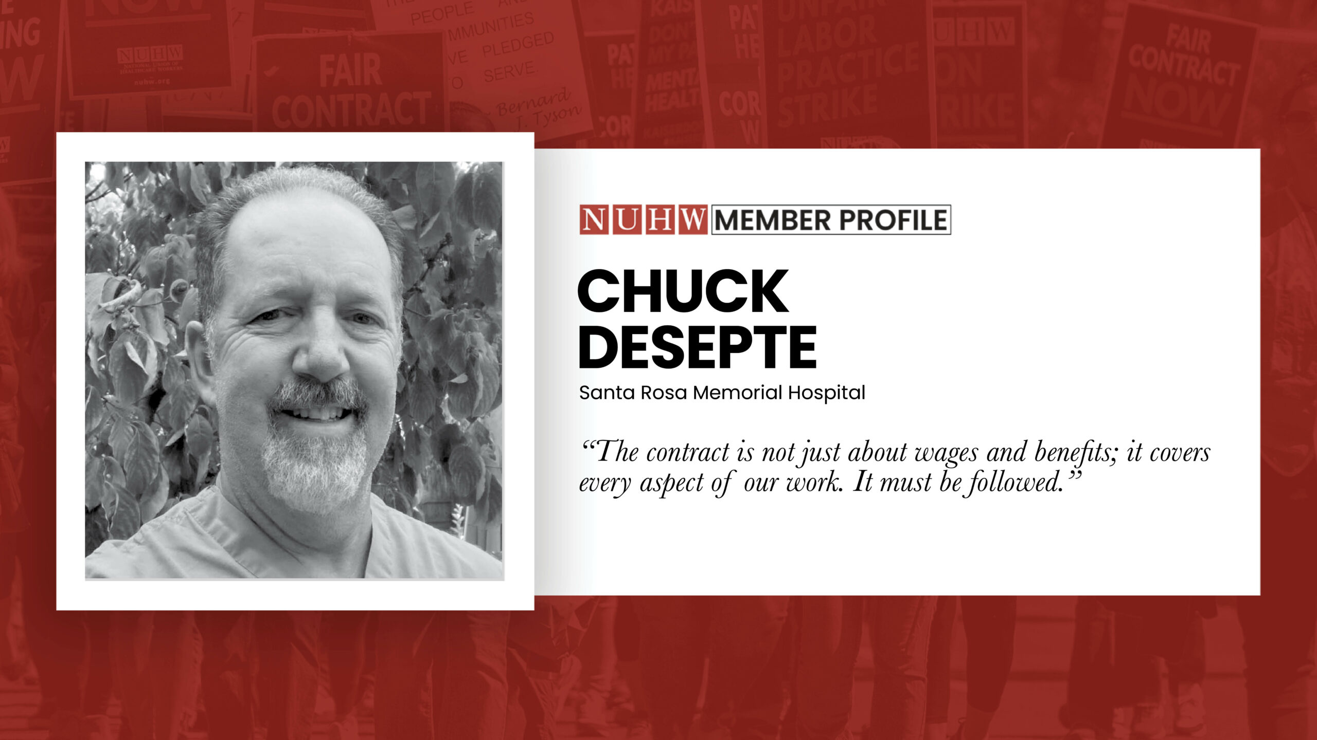 Member profile: Chuck Desepte - National Union of Healthcare Workers