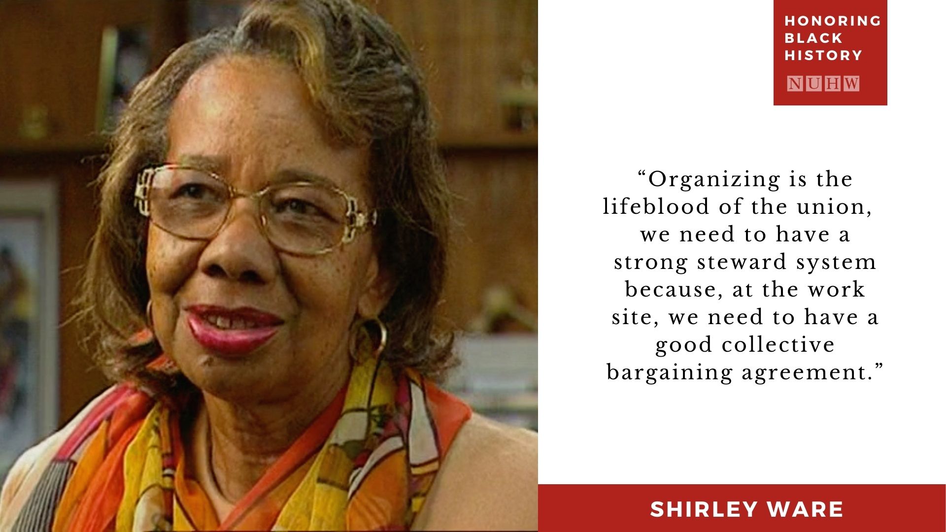 Shirley Ware - National Union of Healthcare Workers